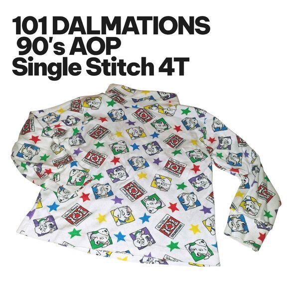 Disney | Shirts & Tops | 1 Dalmatians Disney Vintage 80s 4t Aop ...